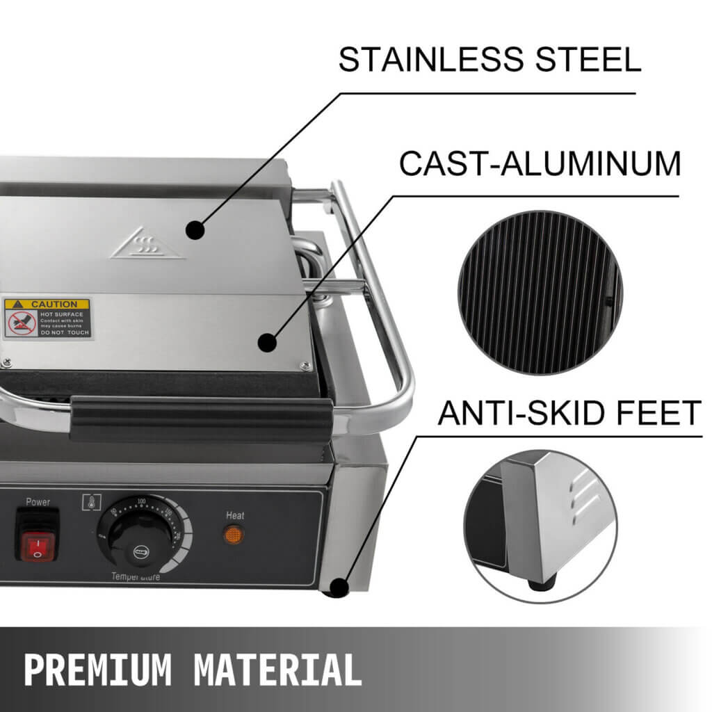 Plancha grill profesional eléctrica, pan, sándwiches, carnes ...